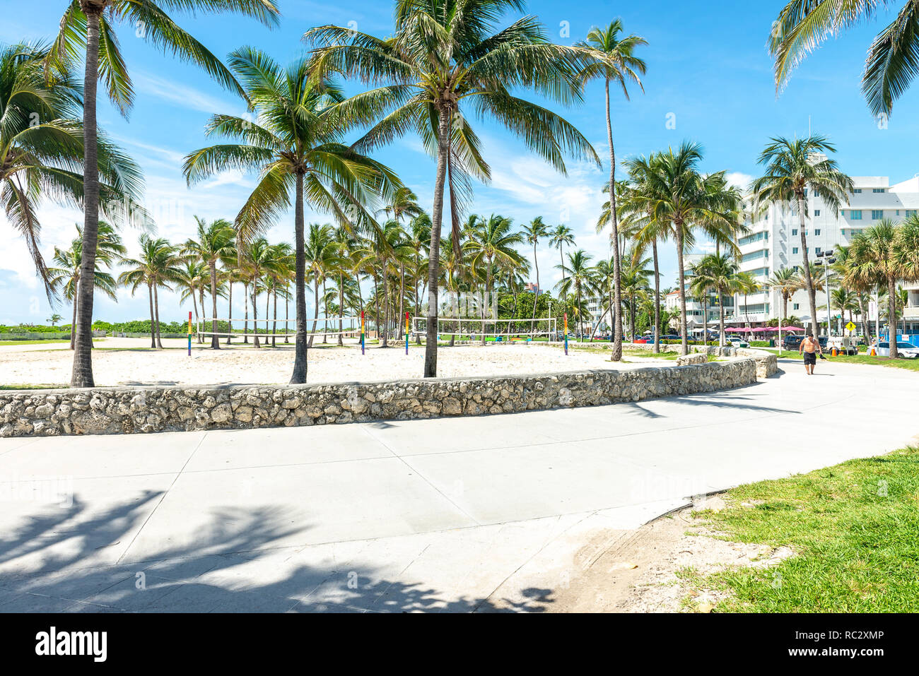 Miami, USA - jun 12, 2018: View of Miami beach on sunny day Stock Photo ...