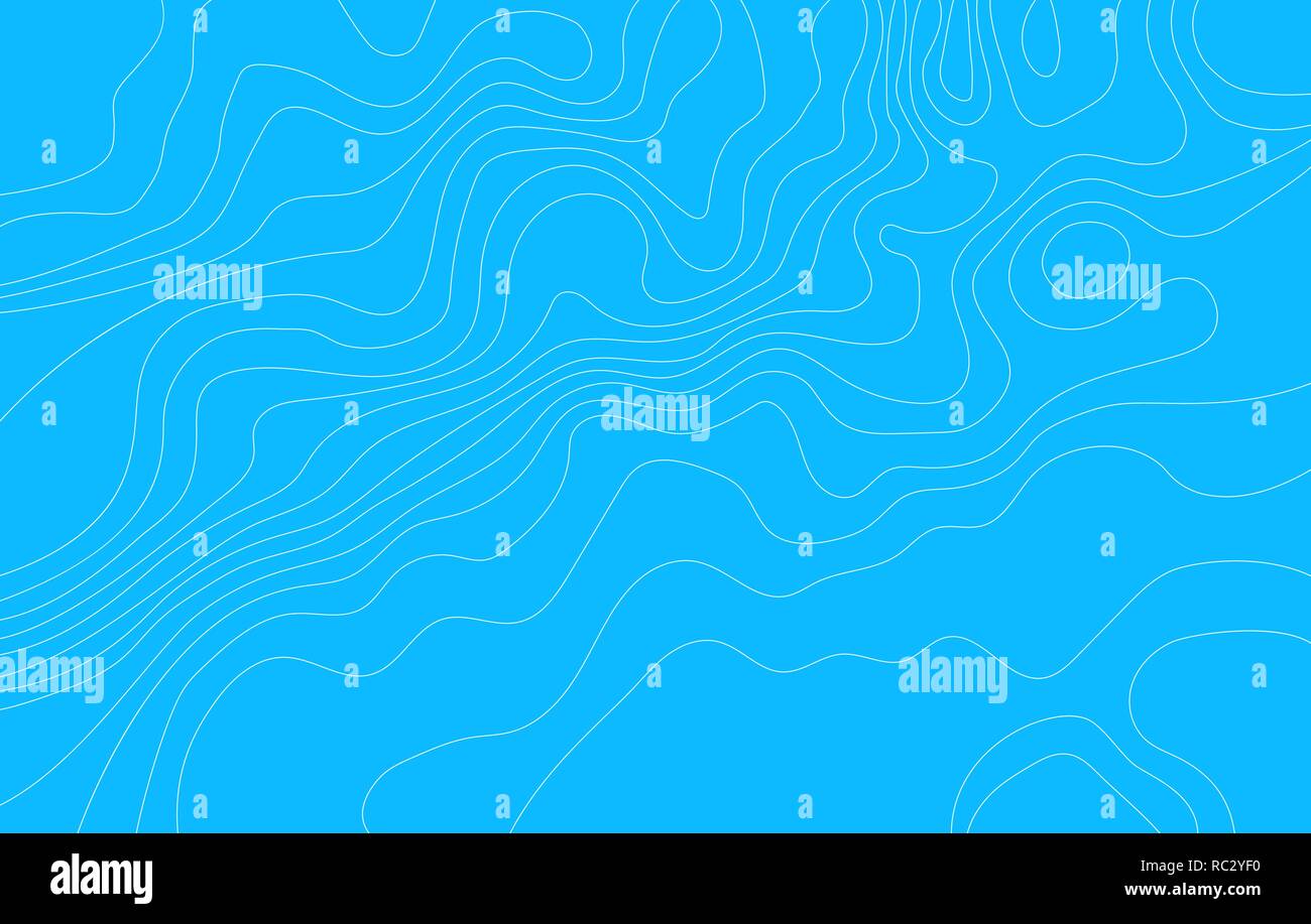 Abstract white lines topographic map. Vector illustration Stock Vector ...