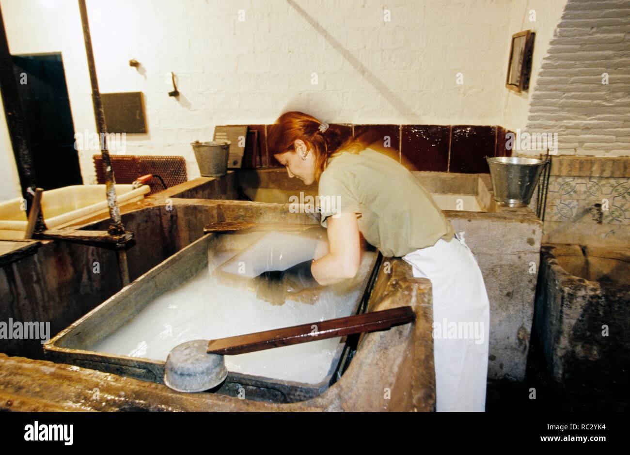 Ancient way of making paper hi-res stock photography and images - Alamy