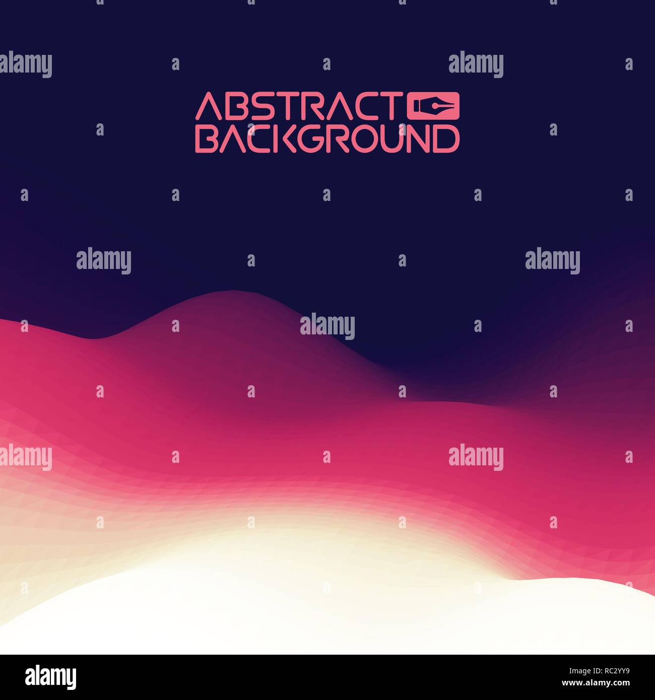 3D landscape Background. Dynamic Effect. Abstract Vector Illustration ...