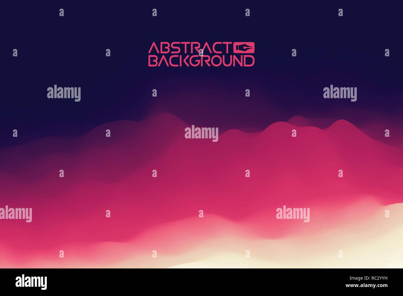 3D landscape Background. Dynamic Effect. Abstract Vector Illustration ...