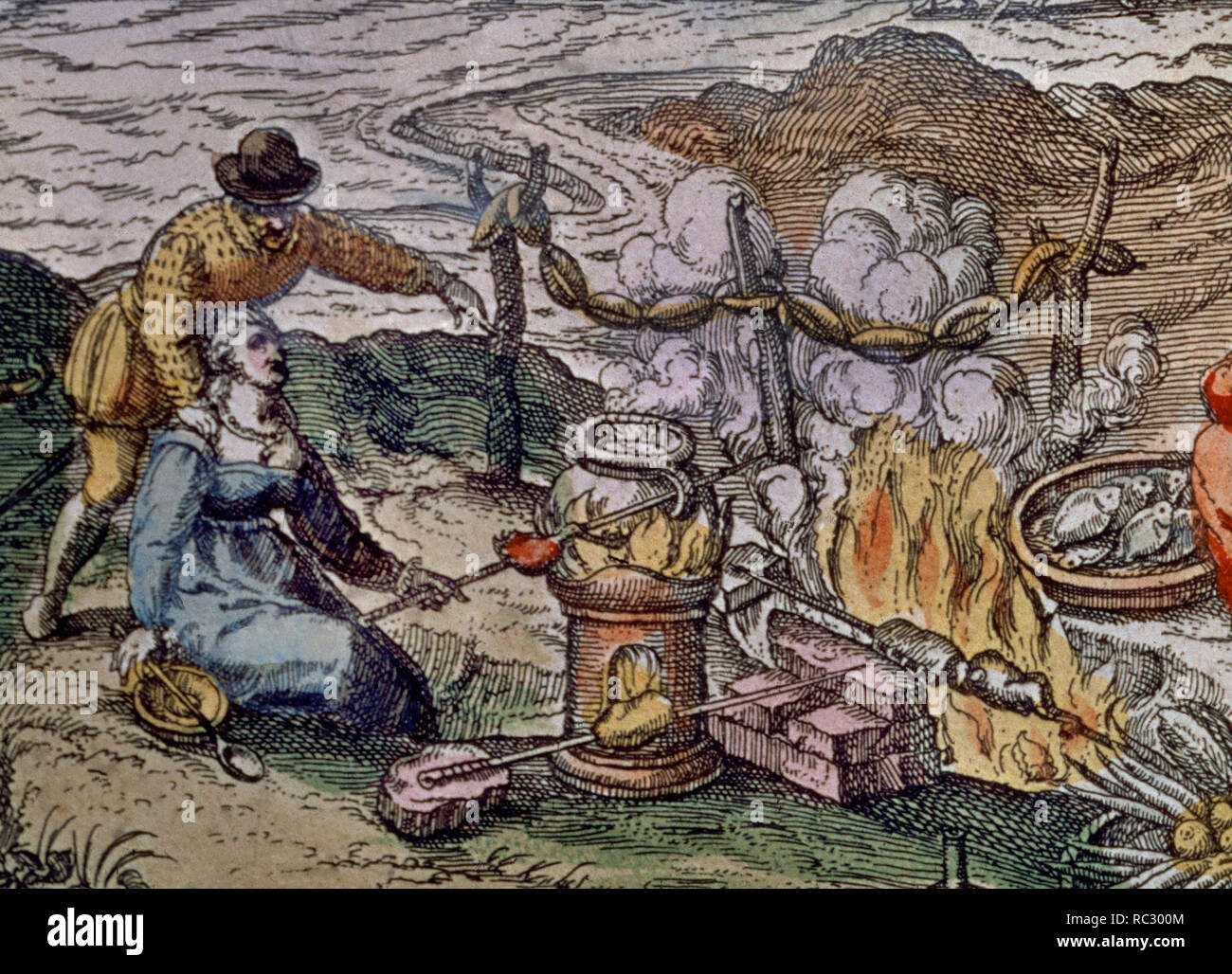 Kitchen scene 16th century hi-res stock photography and images - Alamy