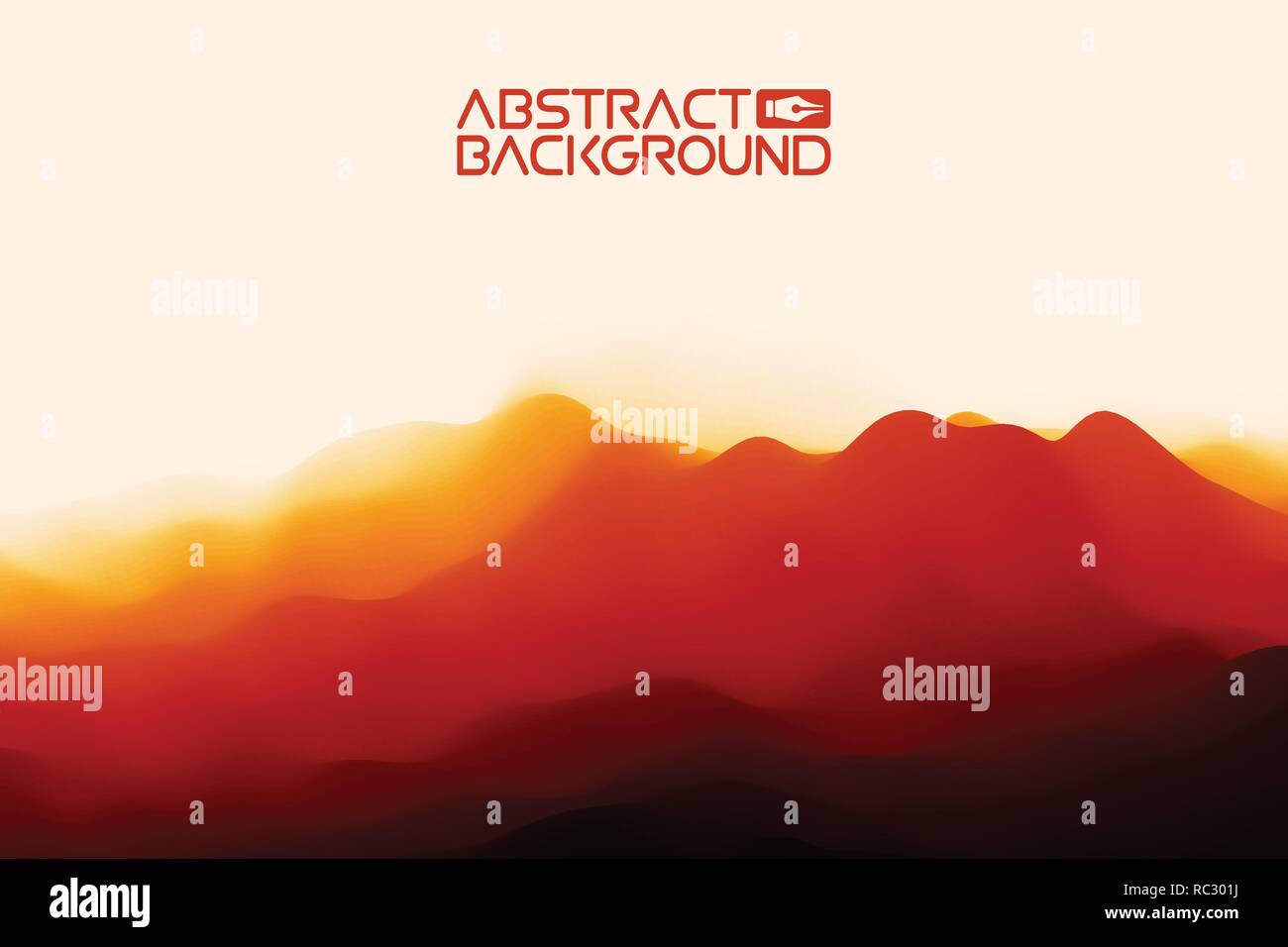 3D landscape Background. Dynamic Effect. Abstract Vector Illustration ...