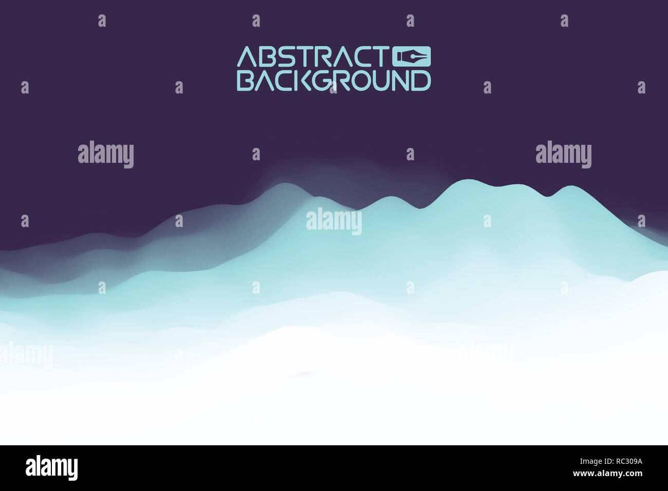 3D landscape Abstract blue Background. Blue Gradient Vector ...