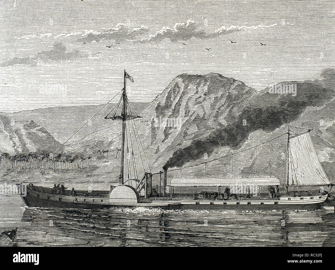 FIRST FULTON STEAM VESSEL. Built by North American engineer Robert ...