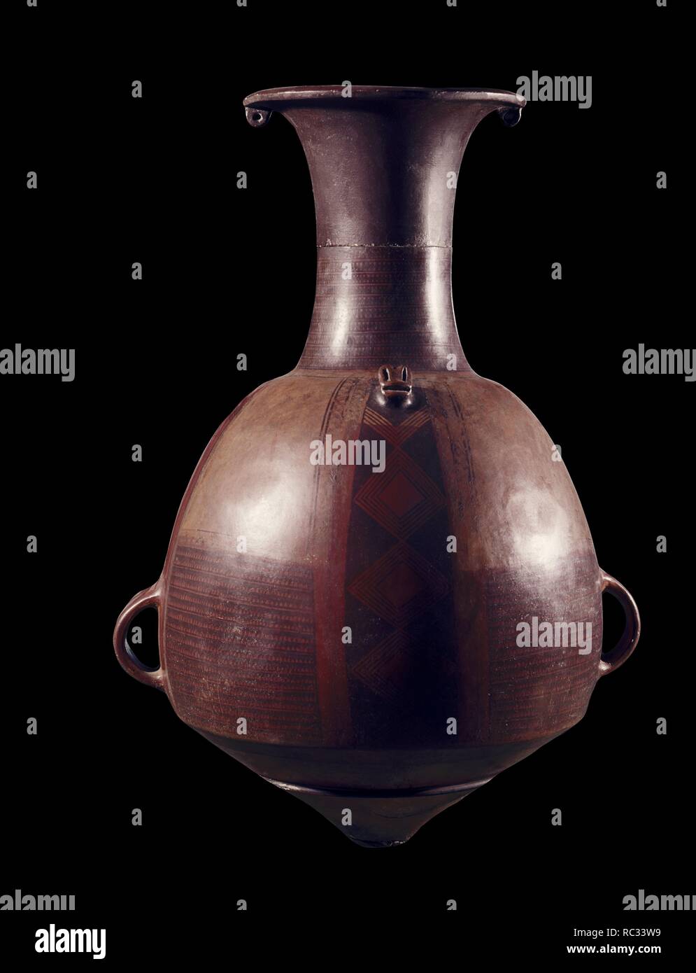 ARIBALO - CERAMICA PERUANA CON DECORACION GEOMETRICA - CULTURA INCA ...