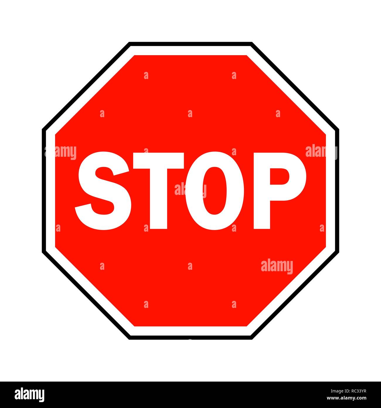 Red warning sign vector Cut Out Stock Images & Pictures - Alamy