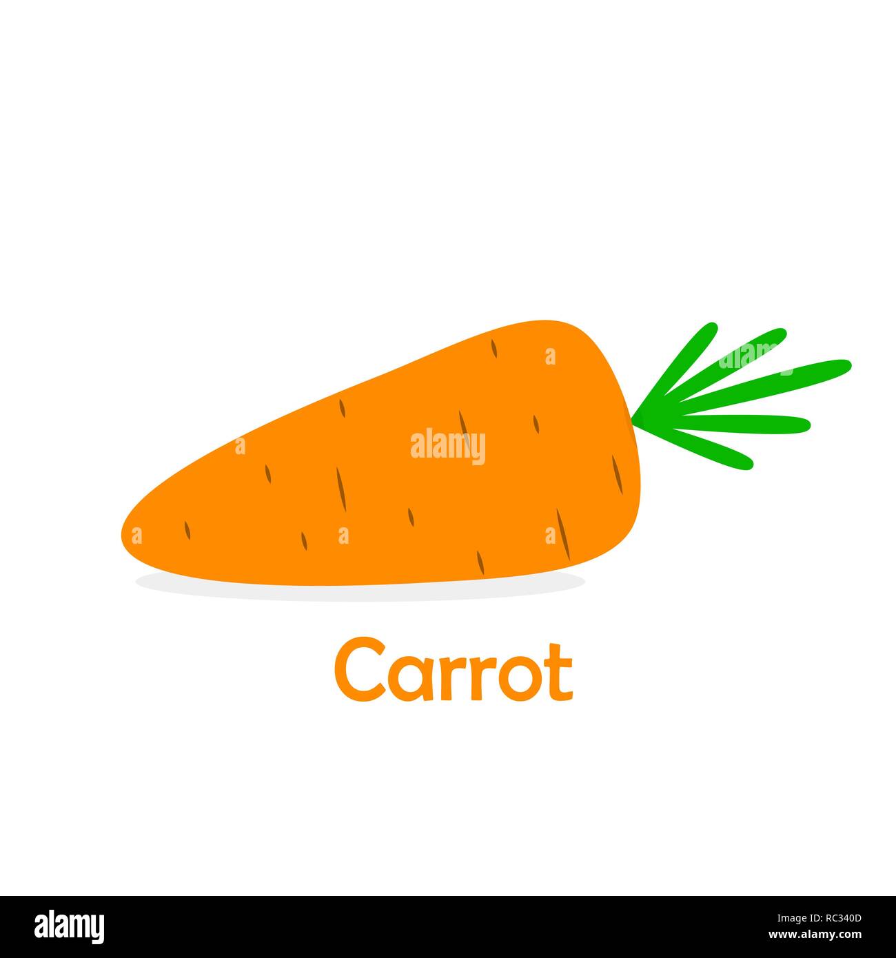 Carrot icon in flat design. Vector illustration. Carrot icon, isolated ...