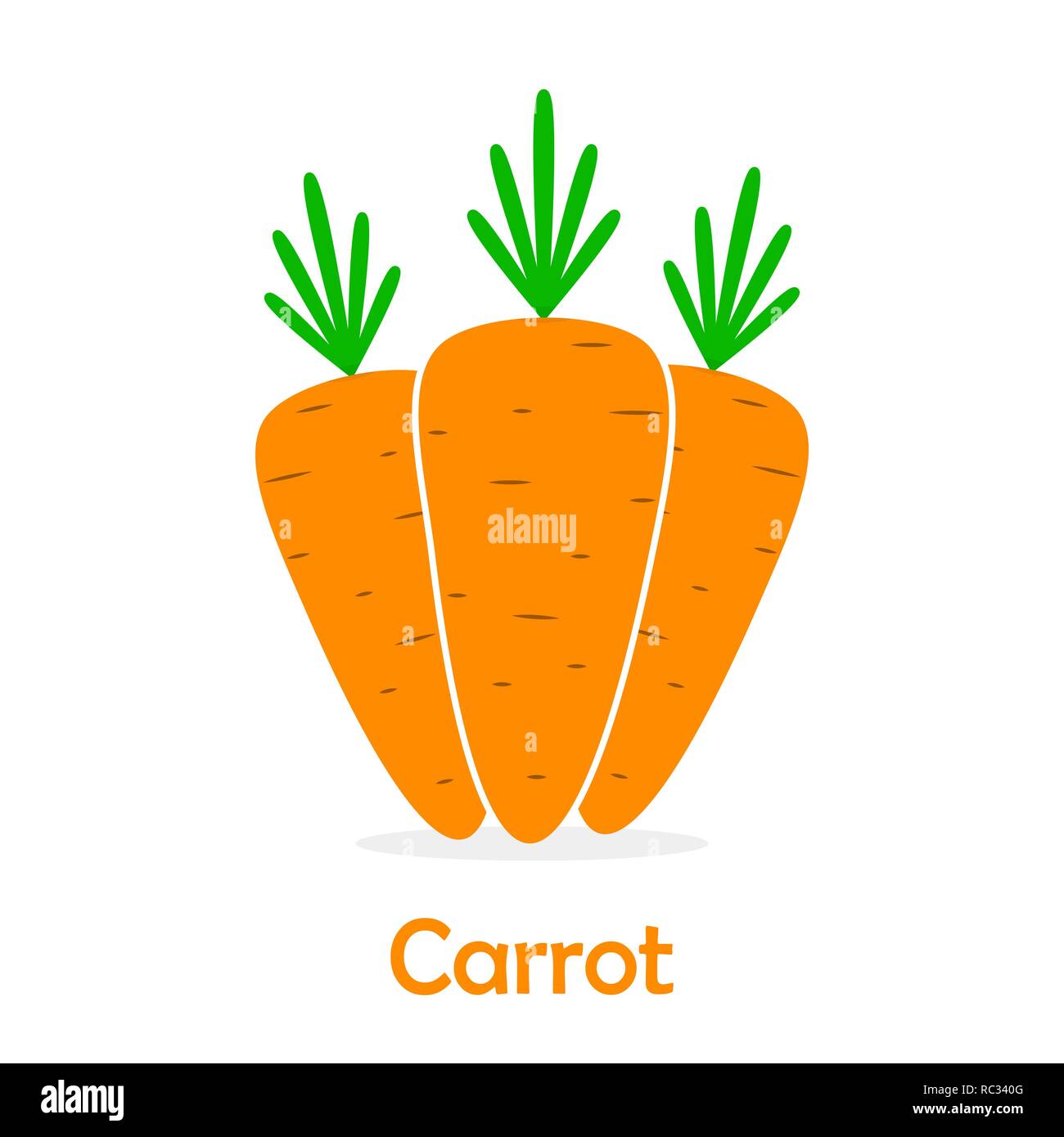 Carrot icon in flat design. Vector illustration. Carrot icon, isolated ...