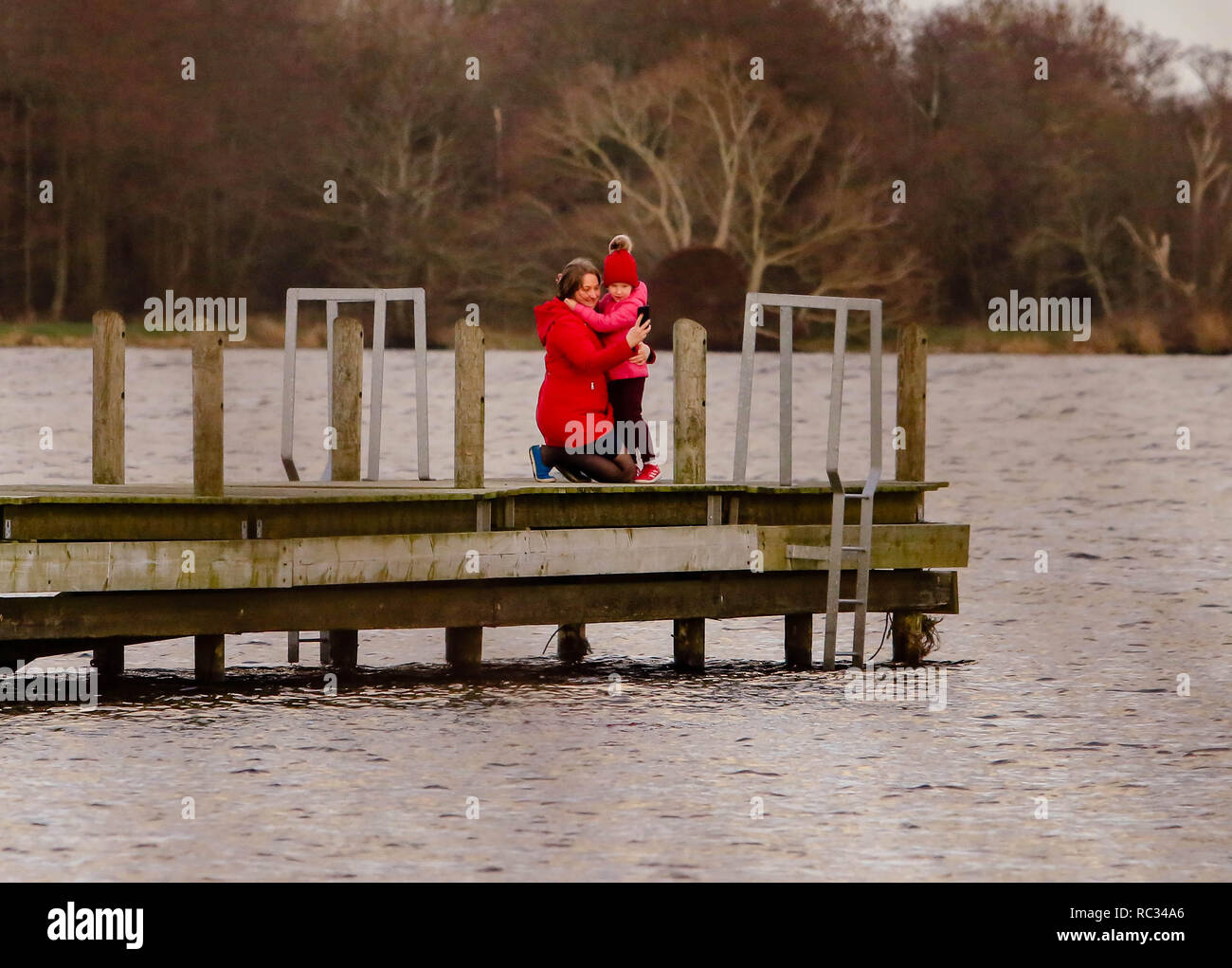 Long Exposure and Sunrise Lough Neagh Northern Ireland Stock Photo - Alamy