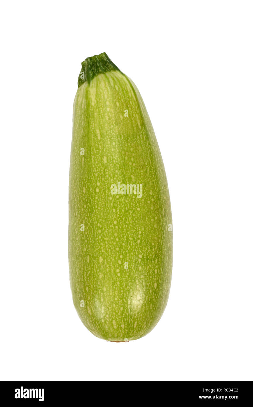 Zucchini, top view, isolated on white background. Fresh vegetables ...