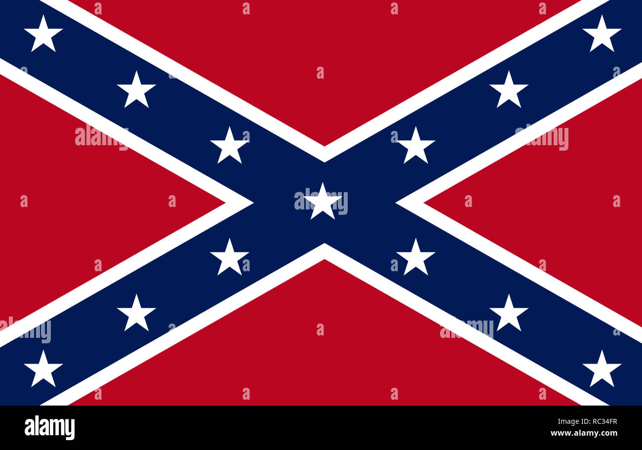 Confederate States of America flag. Historical national flag of the ...
