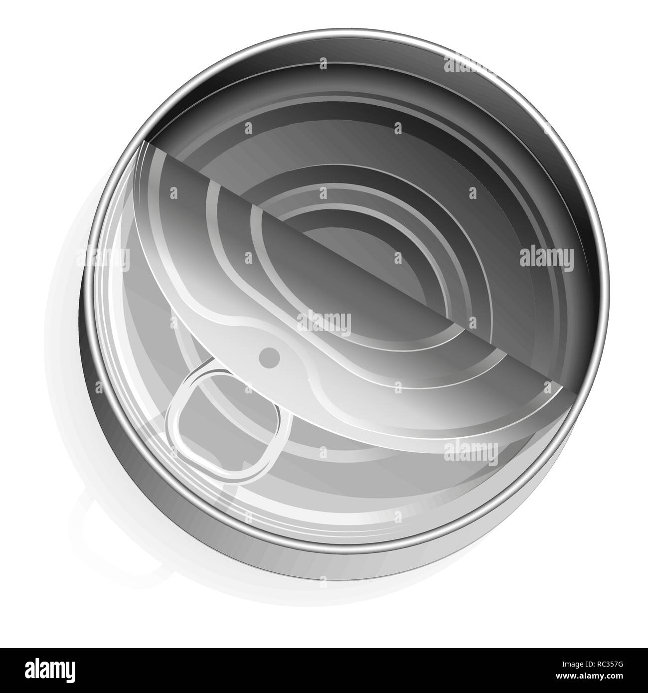 Tin can with a ring. Realistic look. Place for labels and stickers ...