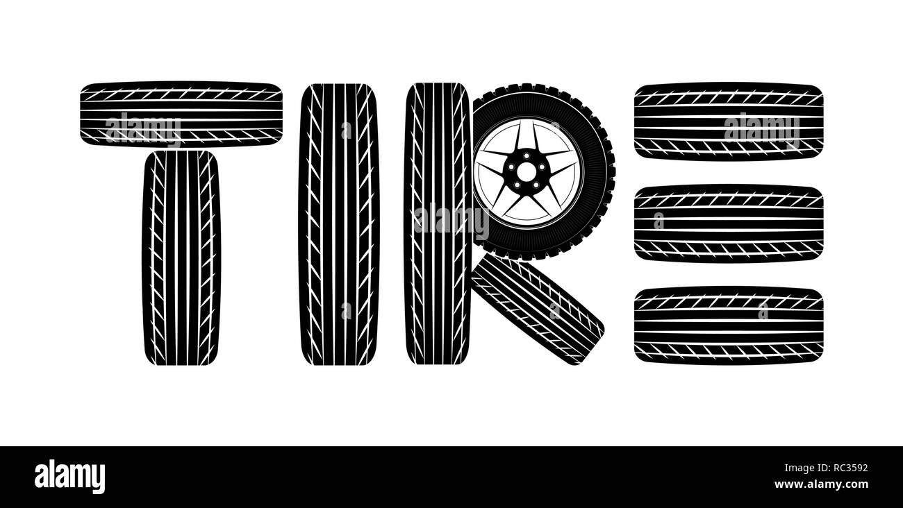 Wheels and tires are black. For a logo or emblem of a tire store or car ...