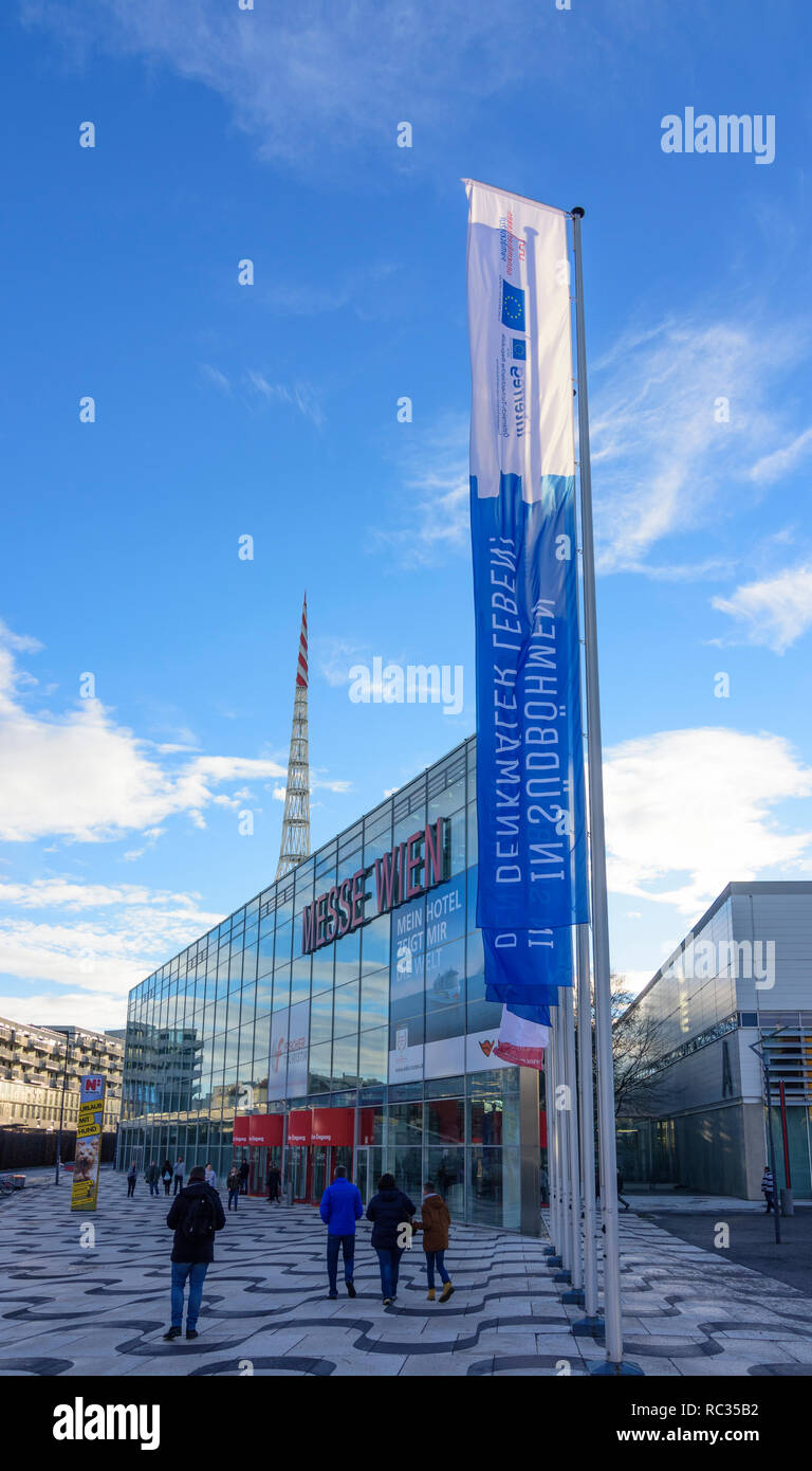 Wien, Vienna: fair building Messe Wien, visitors in 02. Leopoldstadt ...