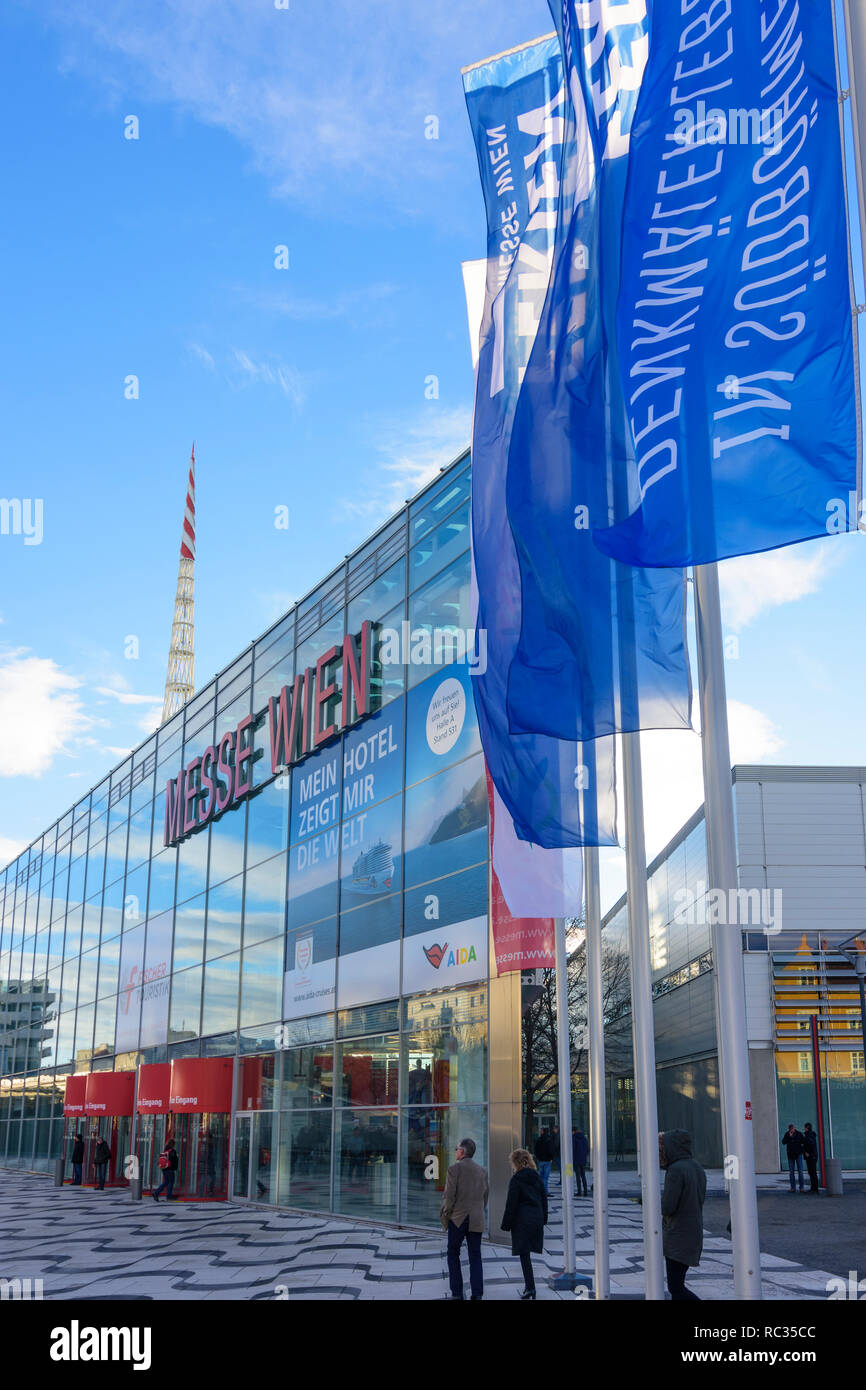 Wien, Vienna: fair building Messe Wien, visitors in 02. Leopoldstadt ...