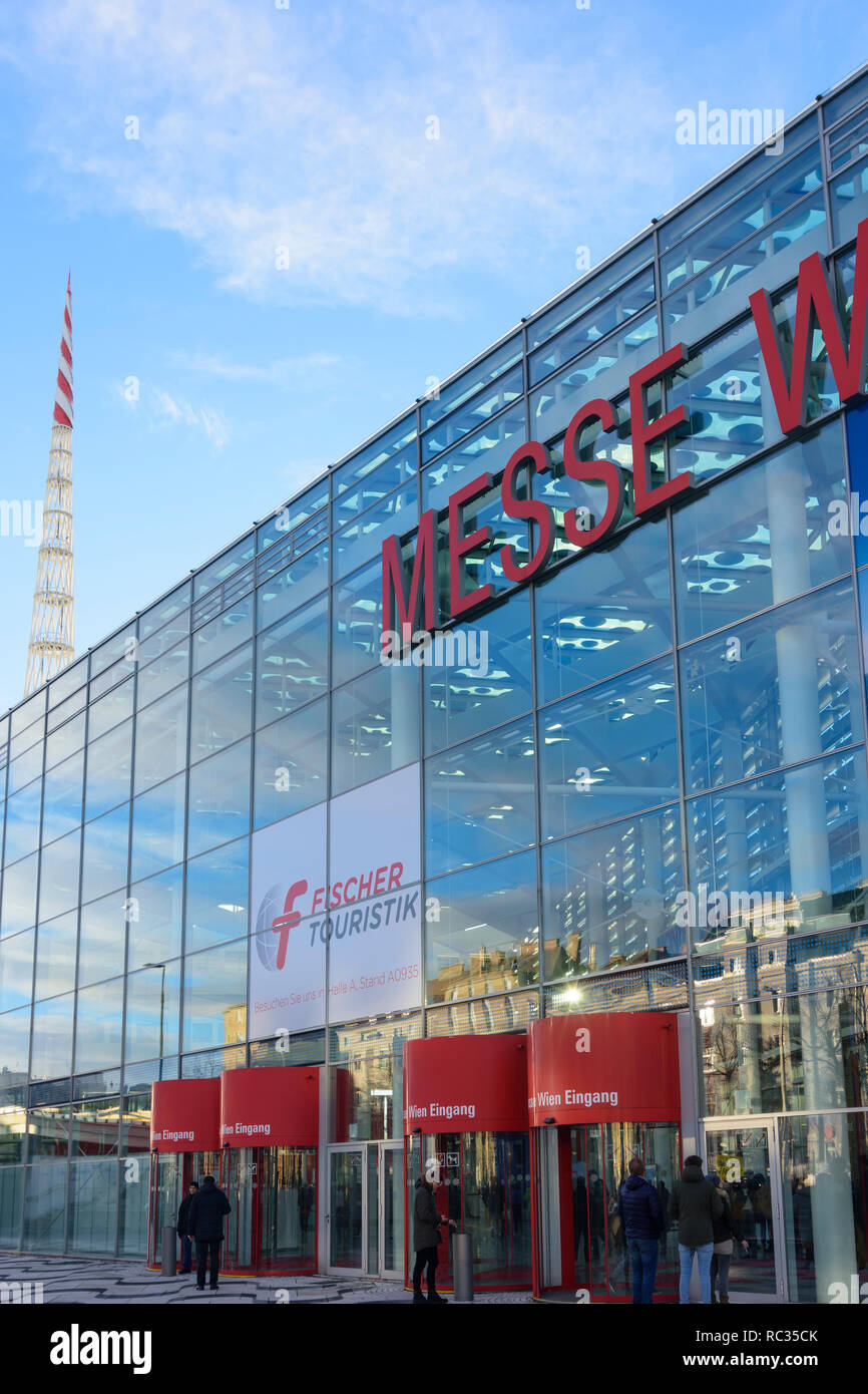 Wien, Vienna: fair building Messe Wien, visitors in 02. Leopoldstadt ...