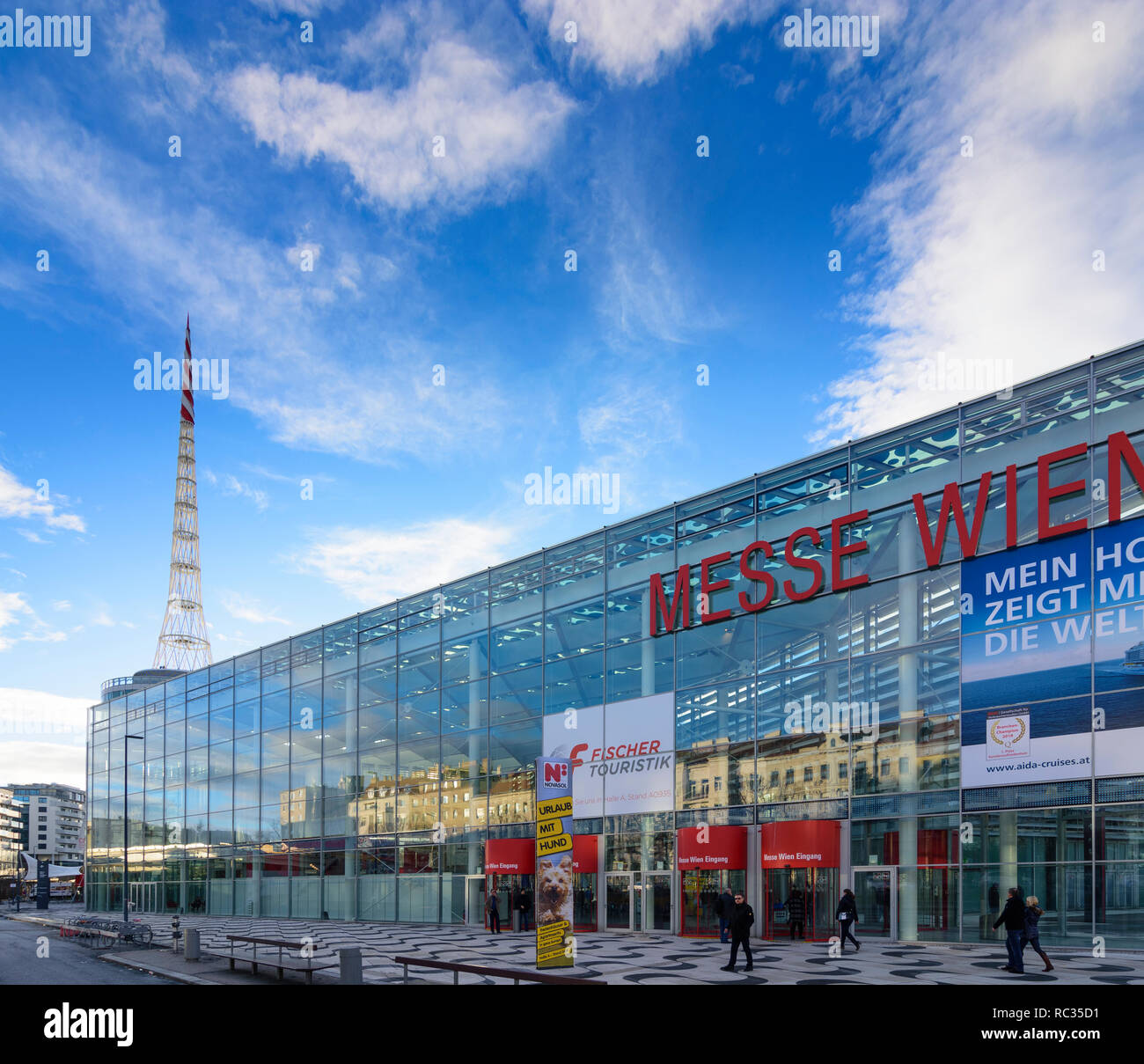 Wien, Vienna: fair building Messe Wien, visitors in 02. Leopoldstadt ...