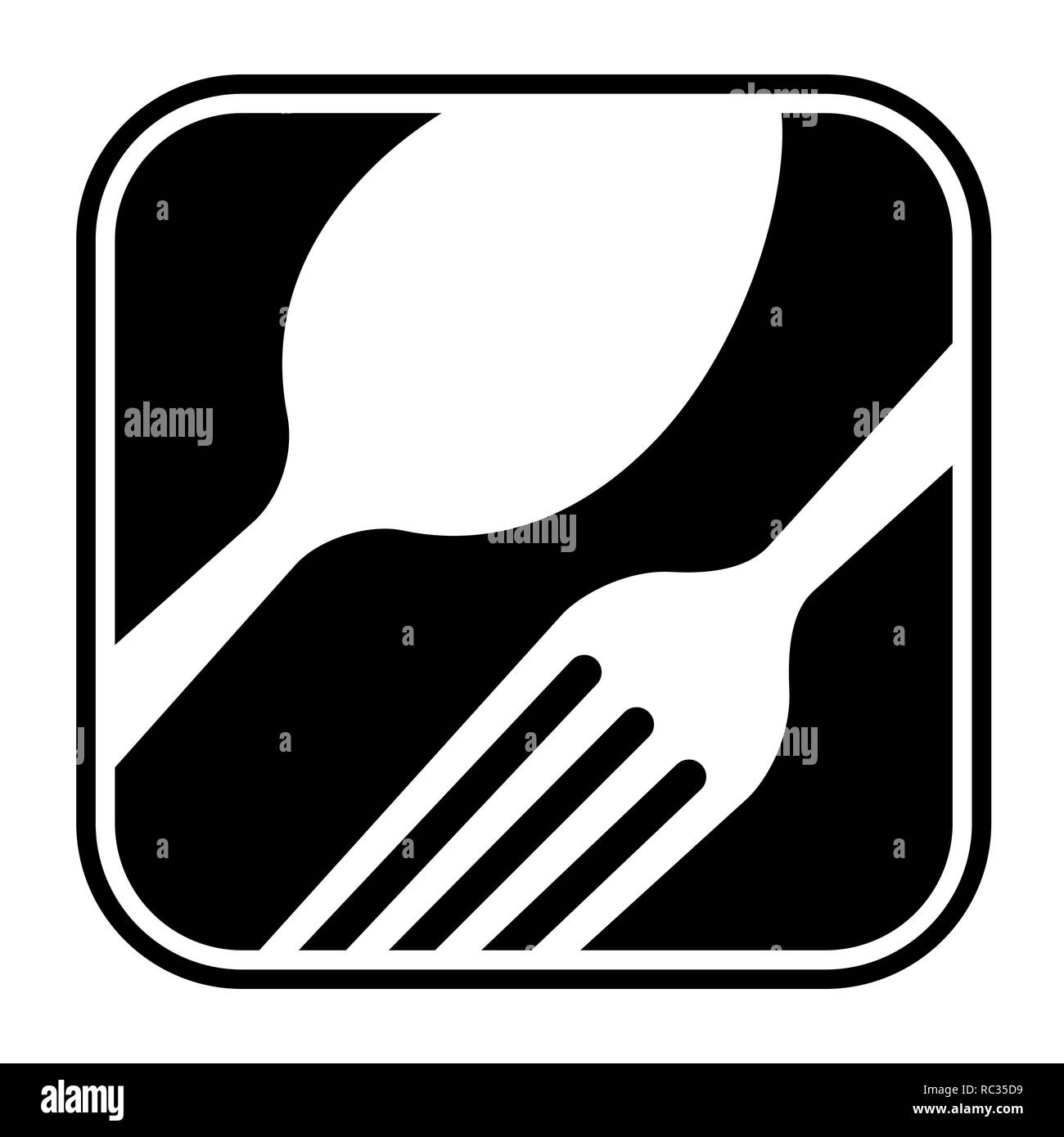 Abstract black logo for a restaurant, kitchen or cafe. Suitable for ...