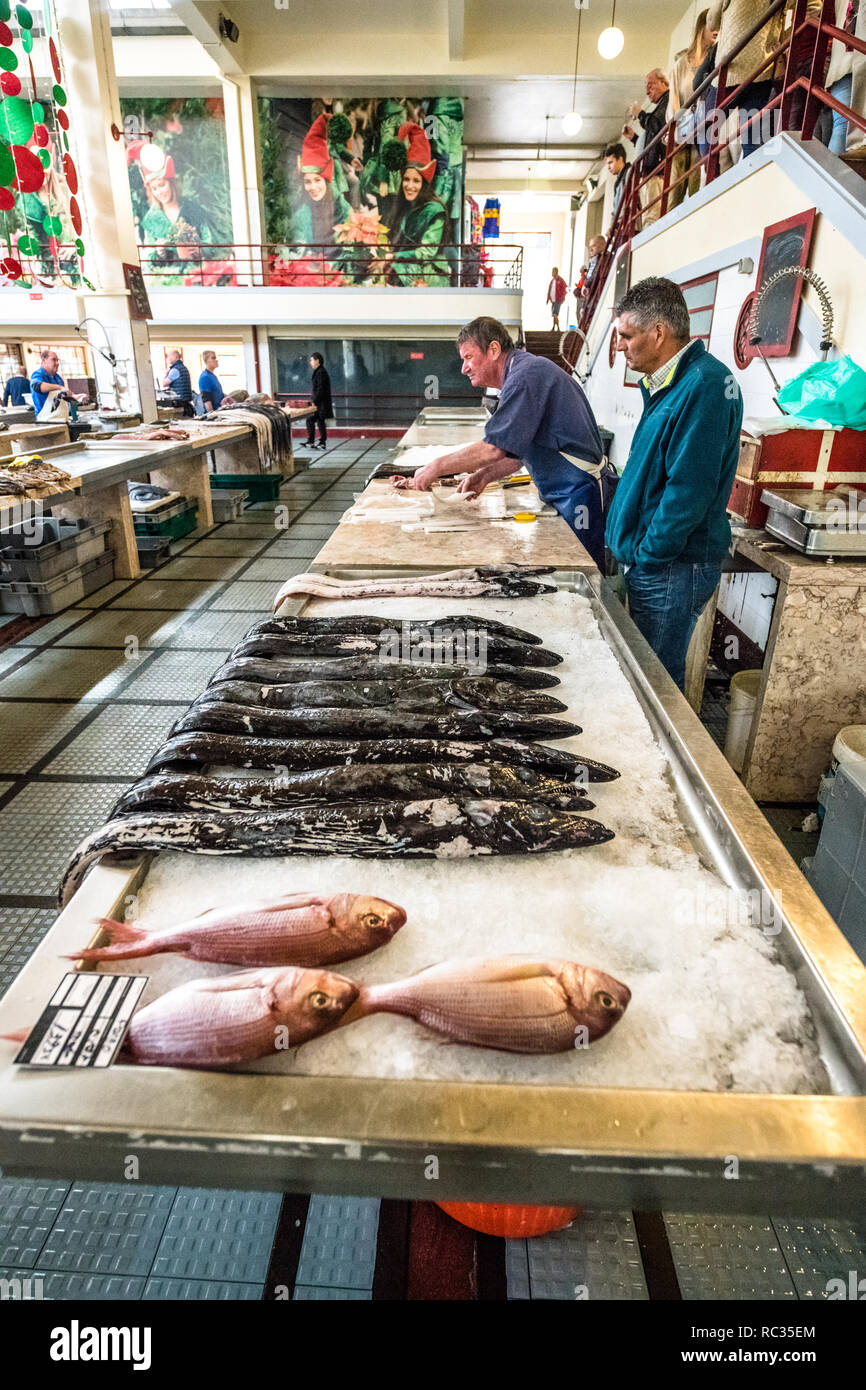 Funchal indoor fish market Stock Photo - Alamy