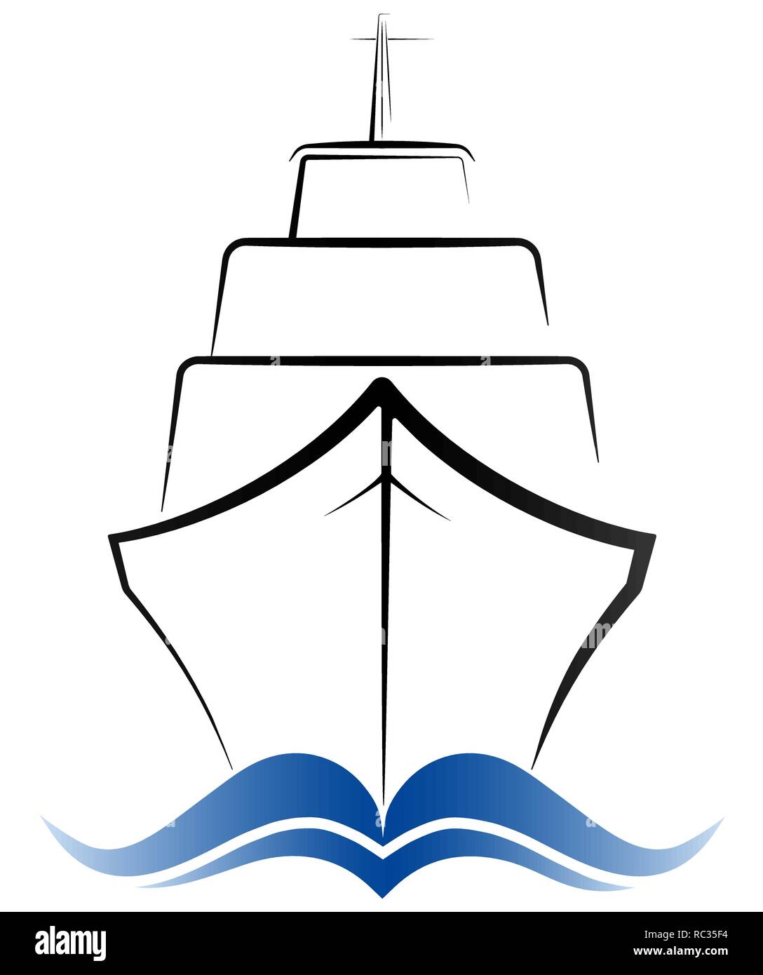 Ocean liner journey Stock Vector Images - Alamy