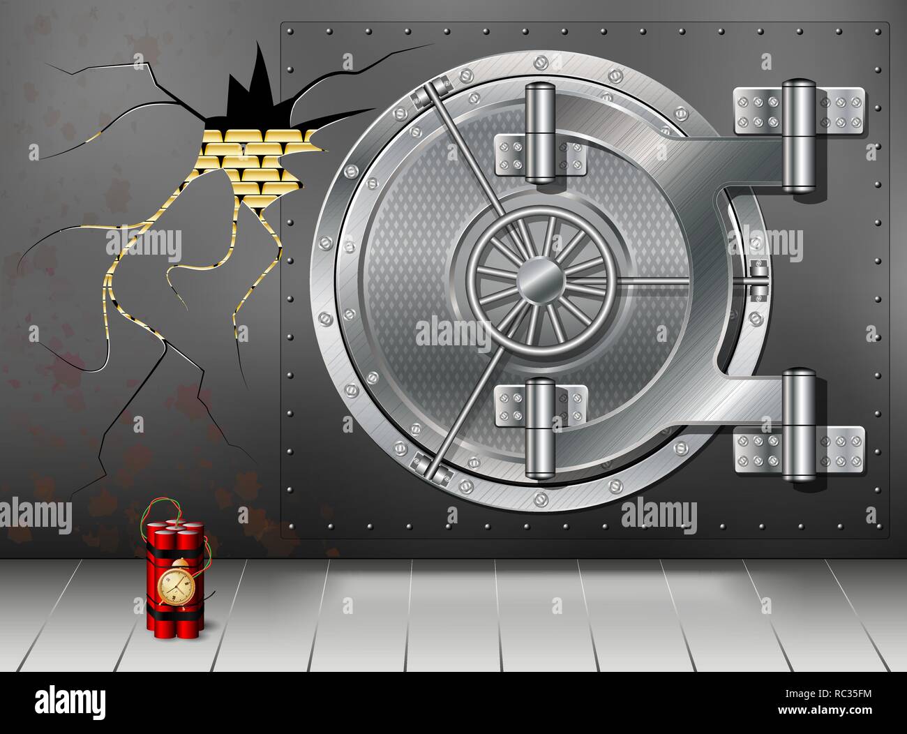 Bank safe blown up hi-res stock photography and images - Alamy