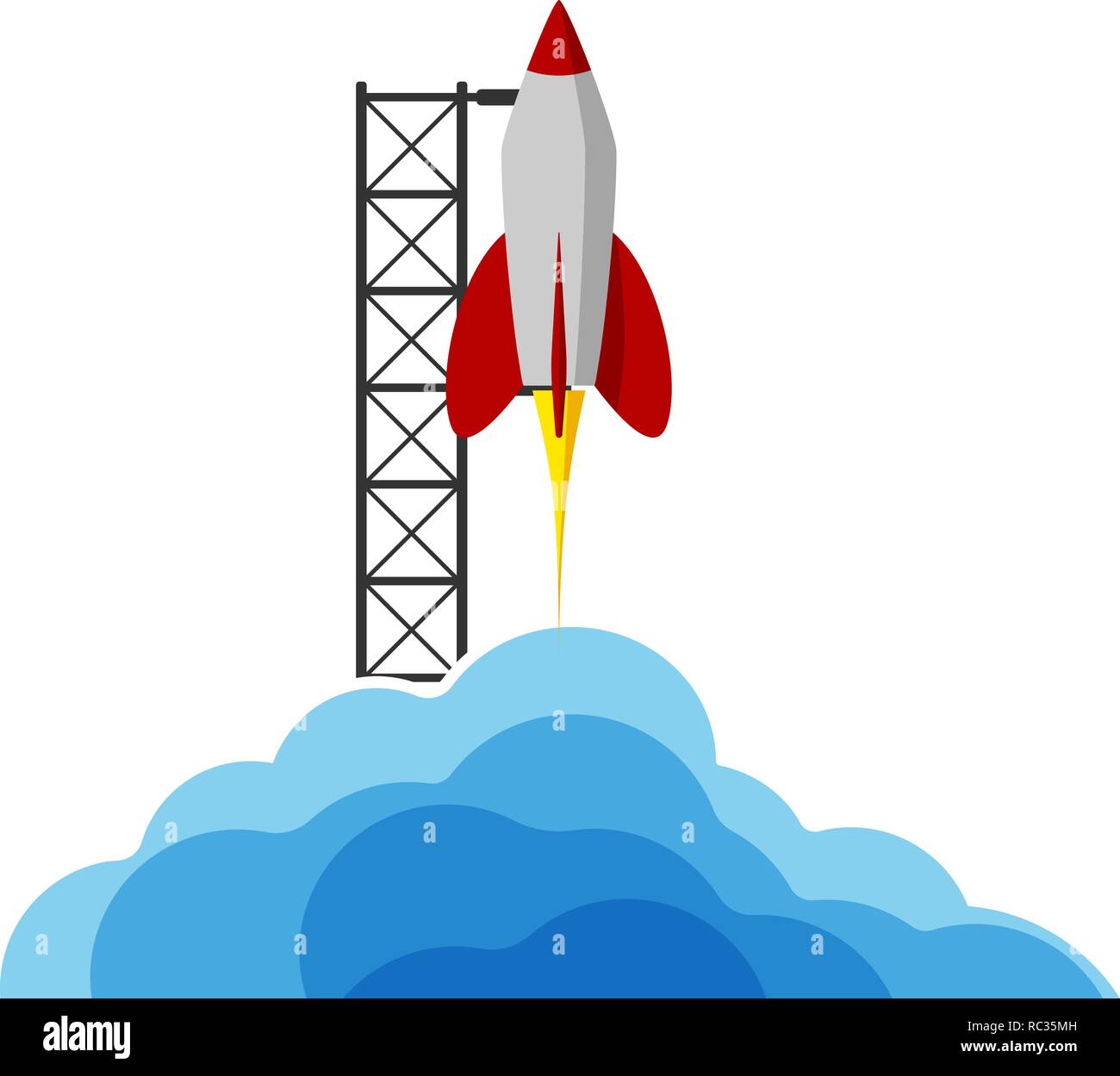 Rocket Launch Pad Clipart