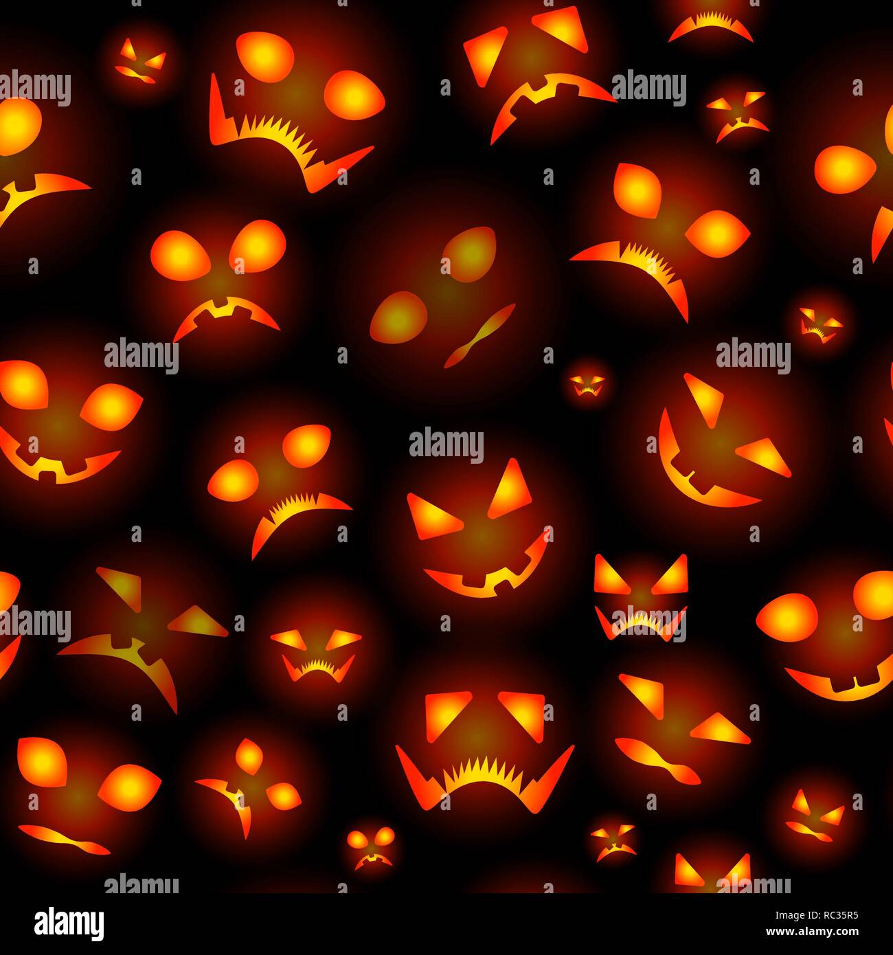 Pumpkins halloween pumpkin face faces Stock Vector Images - Alamy