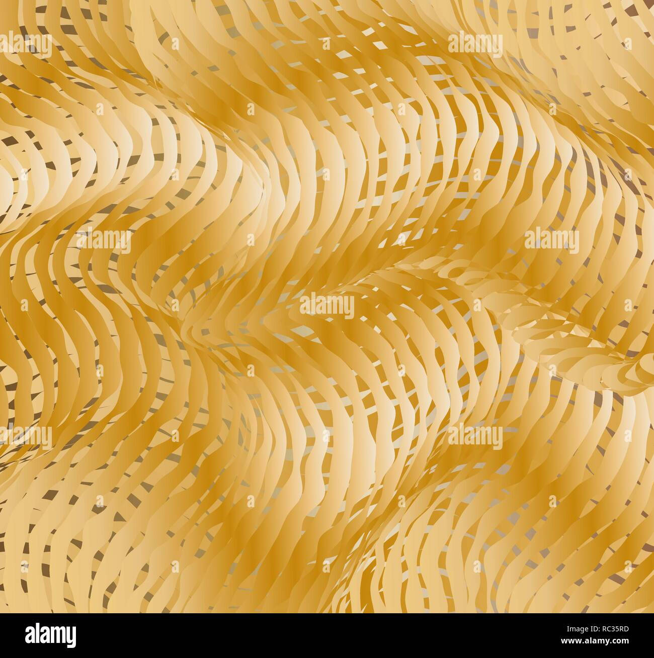 Parallel bands of metal with a gradient fill. Bizarre curved shape ...
