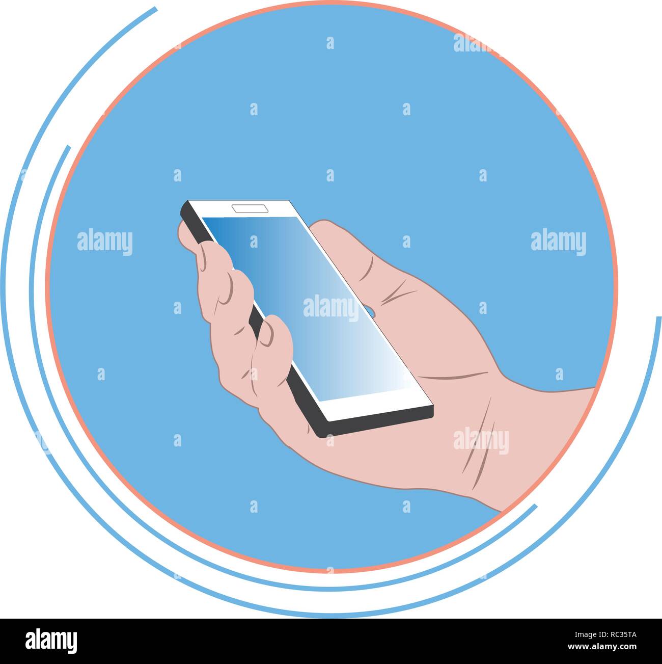 Talk mobile Stock Vector Images - Alamy