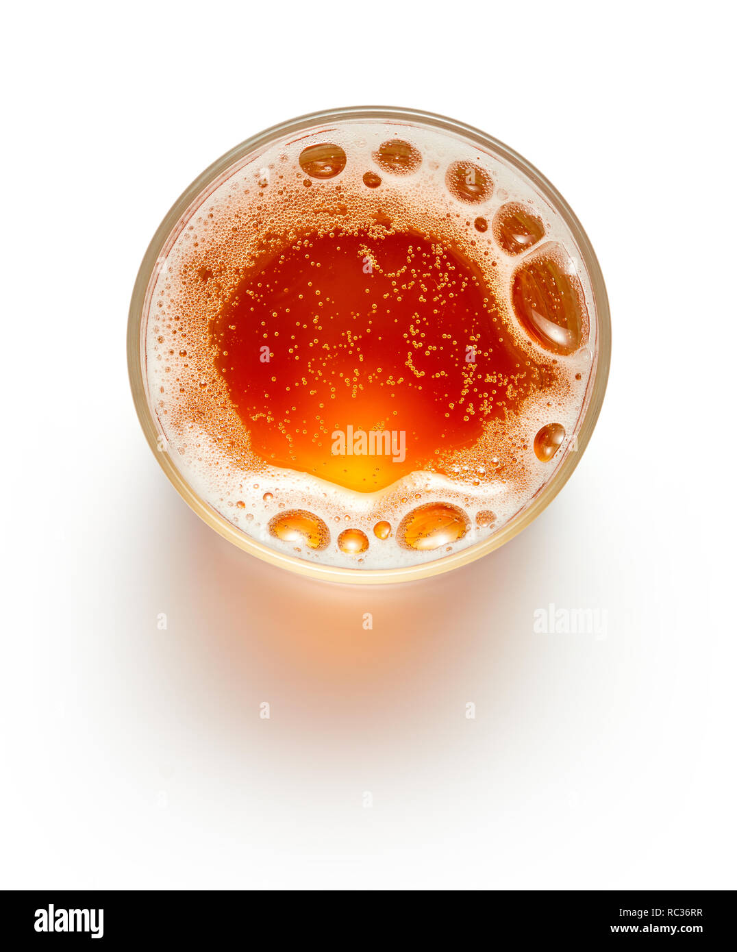 Beer top view isolated hi-res stock photography and images - Alamy