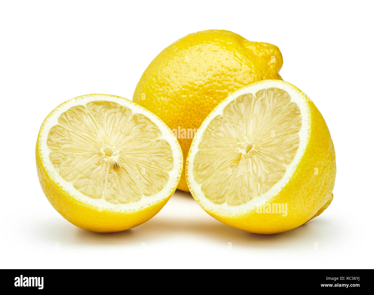 White background with lemons Cut Out Stock Images & Pictures - Alamy