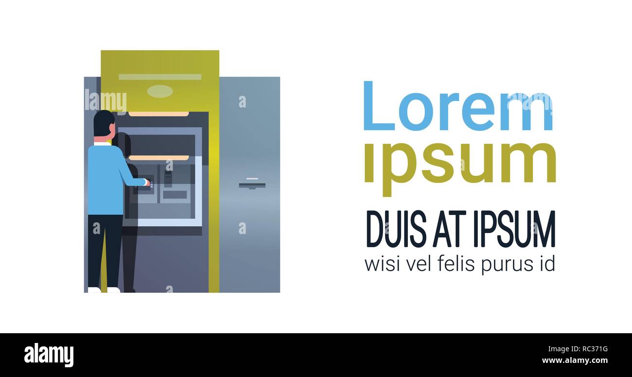 Withdrawing cash at atm Cut Out Stock Images & Pictures - Alamy