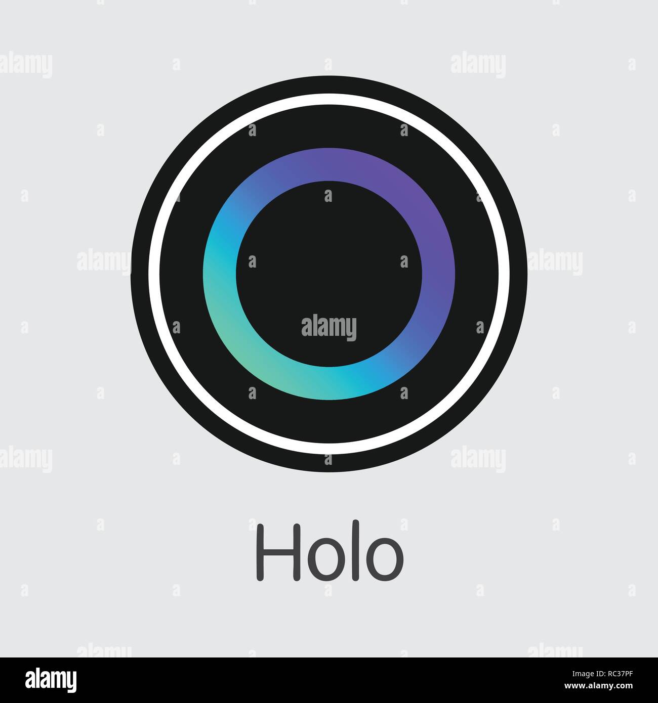 HOT - Holo. The Trade Logo of Coin or Market Emblem Stock Vector Image ...