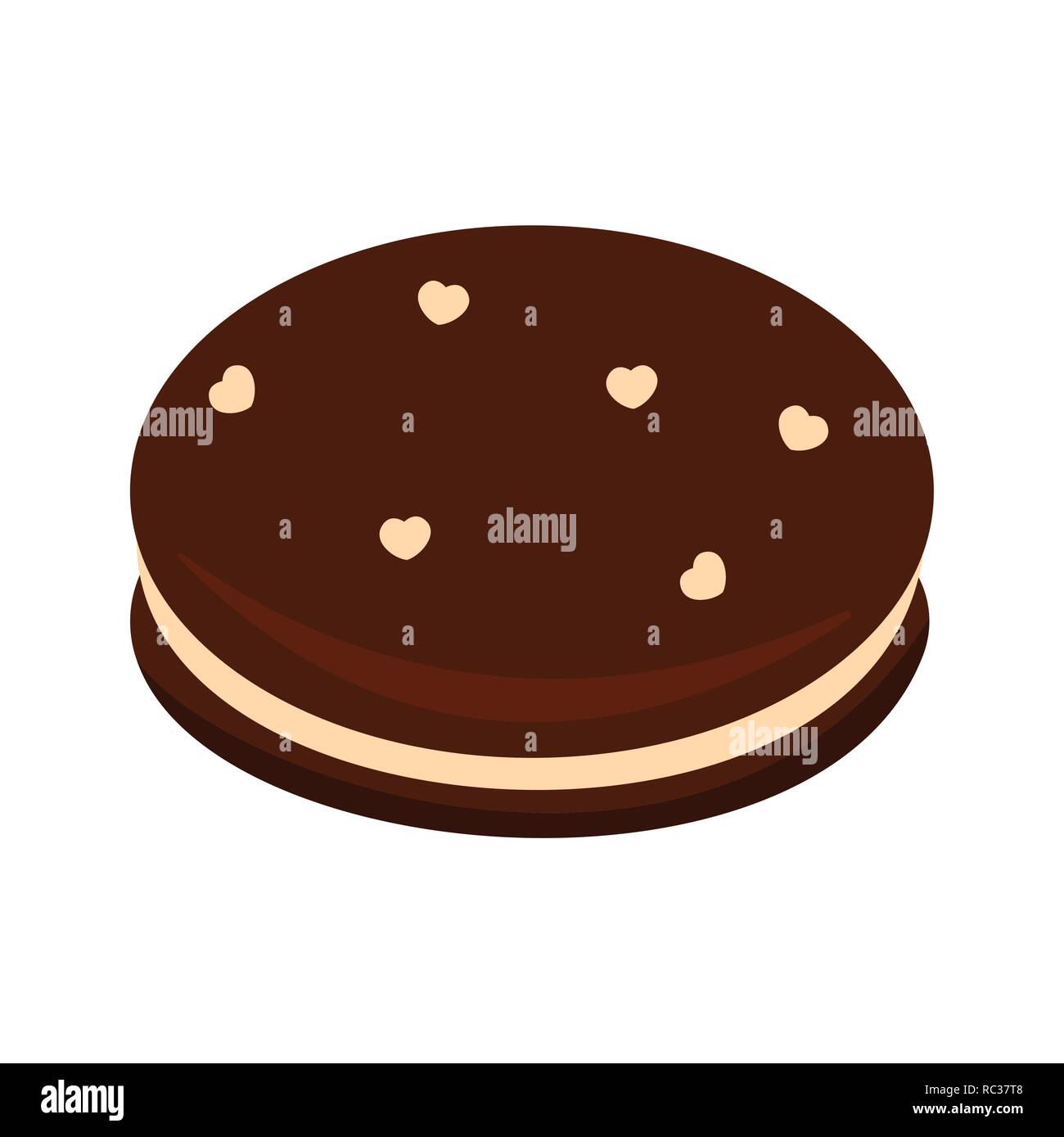 Cookie icon on white background for graphic and web design, Modern ...