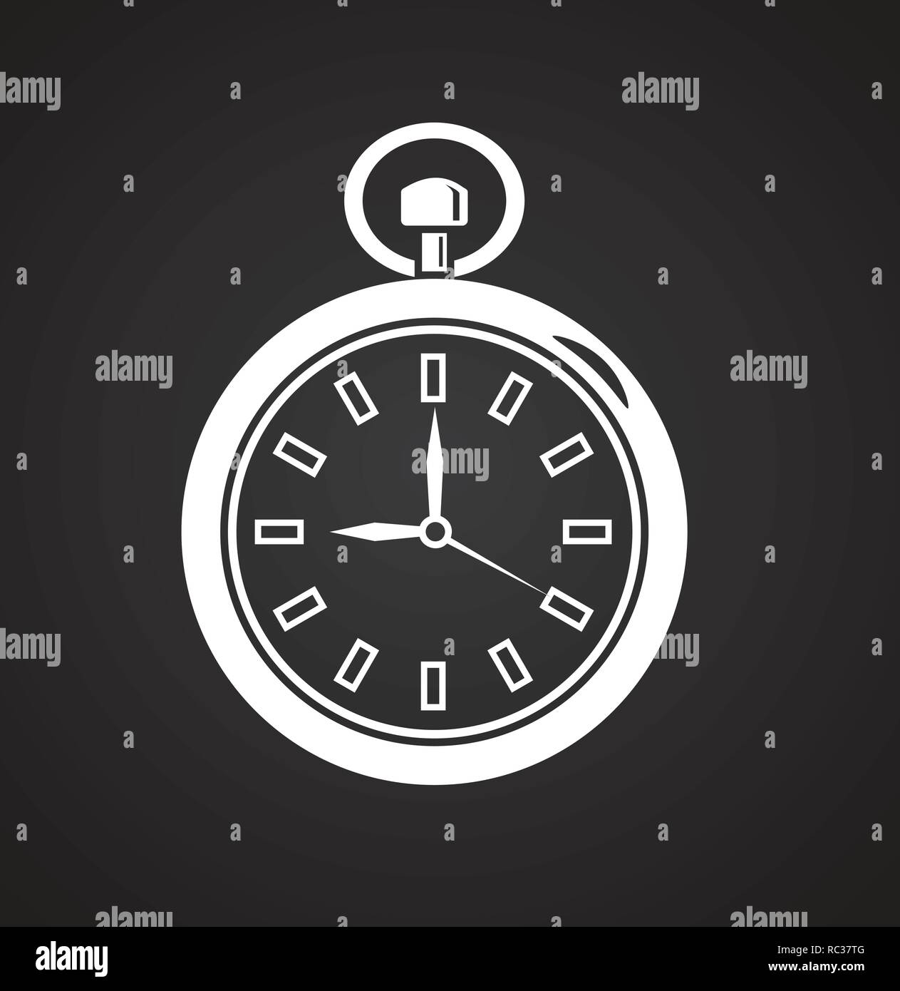 Time icon on black background for graphic and web design, Modern simple ...
