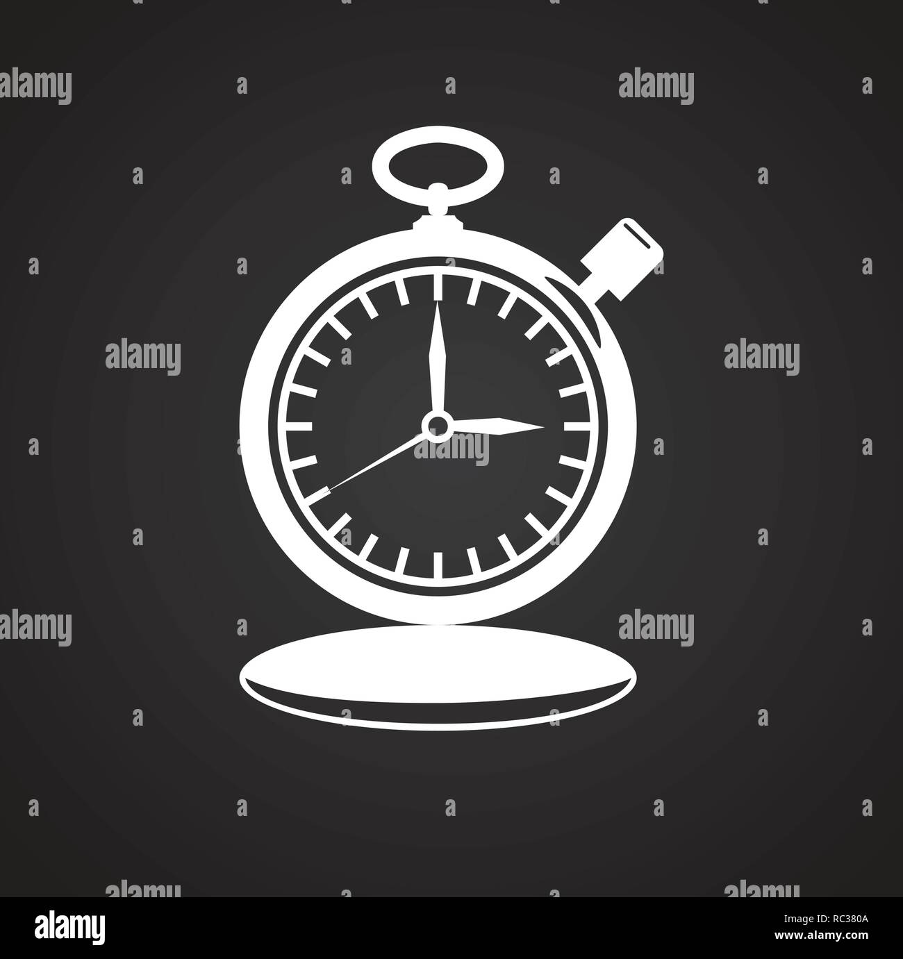 Time icon on black background for graphic and web design, Modern simple ...