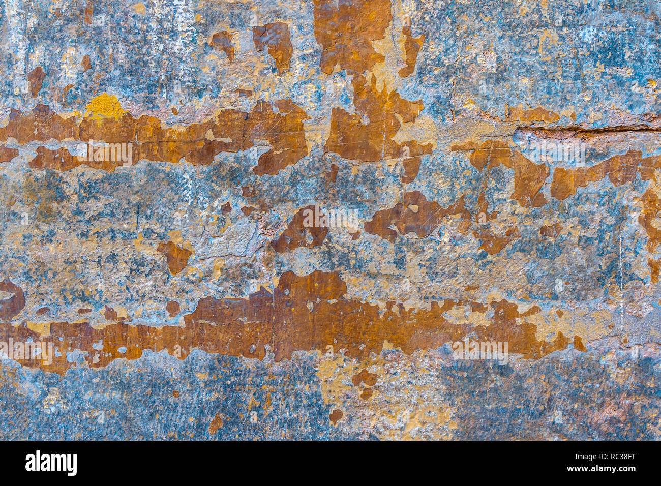 Rusted stone wall. Aged Mediterranean stone wall. Medieval architecture ...