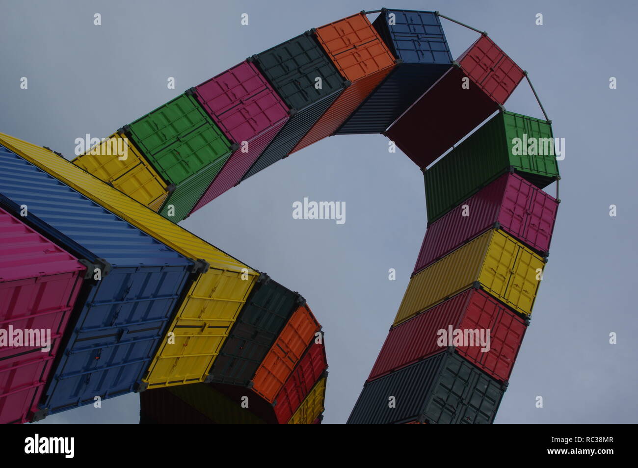 Chain of containers - monument by Vincent Ganivet Le Havre - France ...