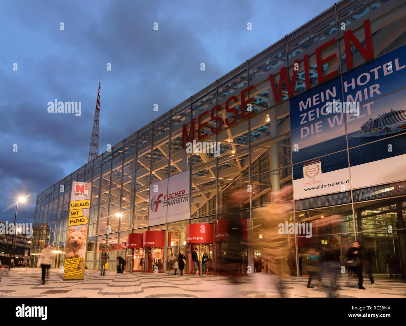 Wien, Vienna: fair building Messe Wien, visitors in 02. Leopoldstadt ...