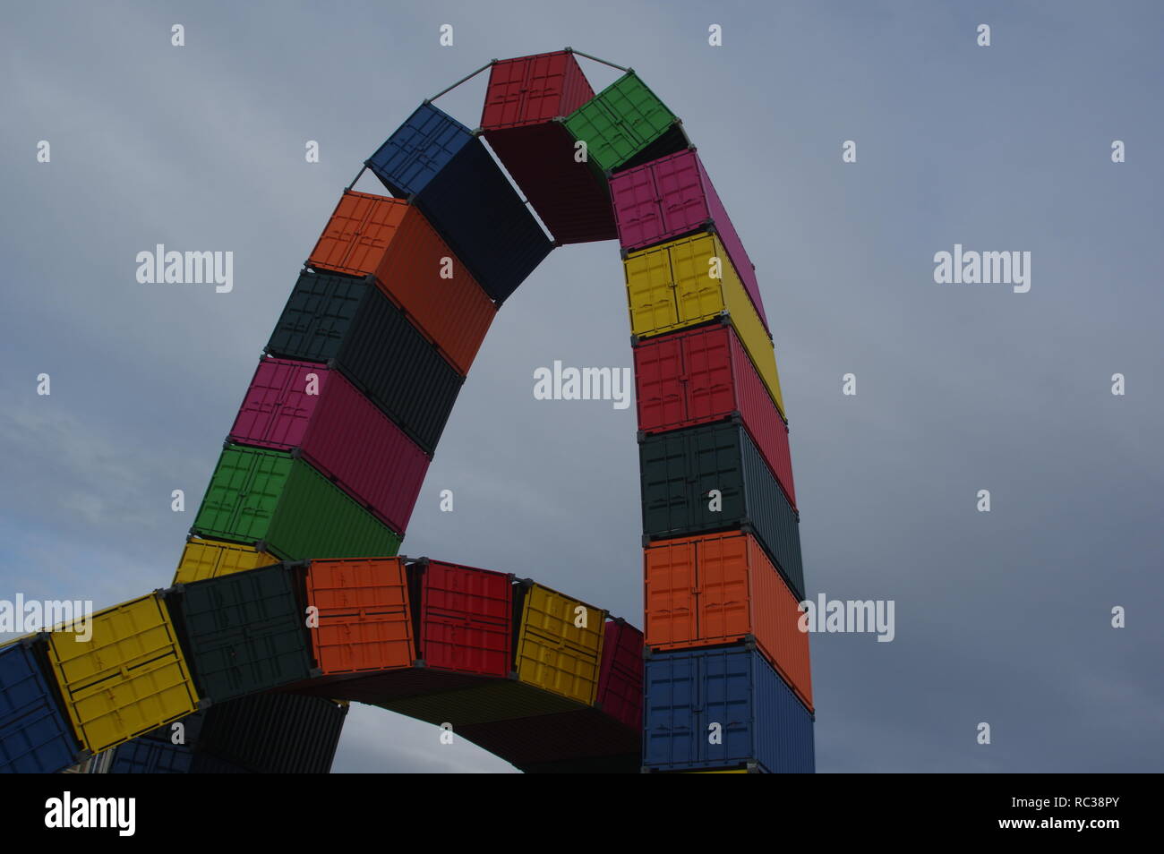 Chain of containers - monument by Vincent Ganivet Le Havre - France ...
