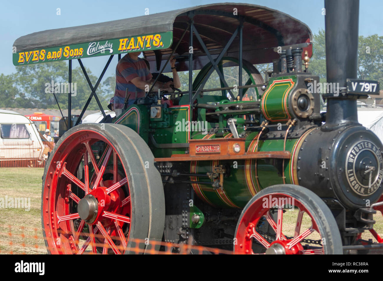 Vintage traction engine at Preston Steam Rally, Kent, England Stock ...