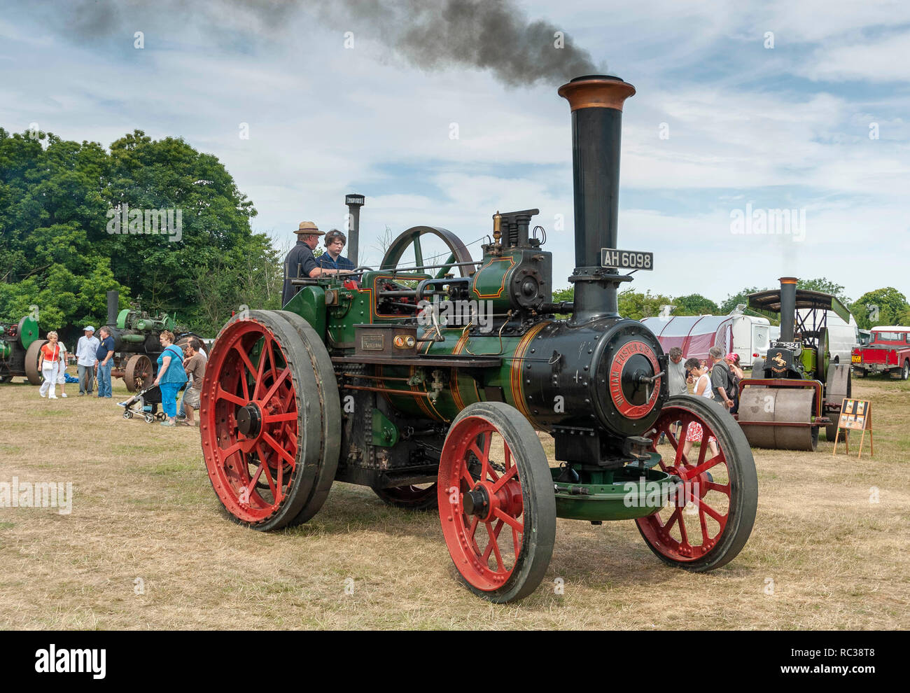 Vintage traction engines at Preston Steam Rally, Kent, England Stock ...