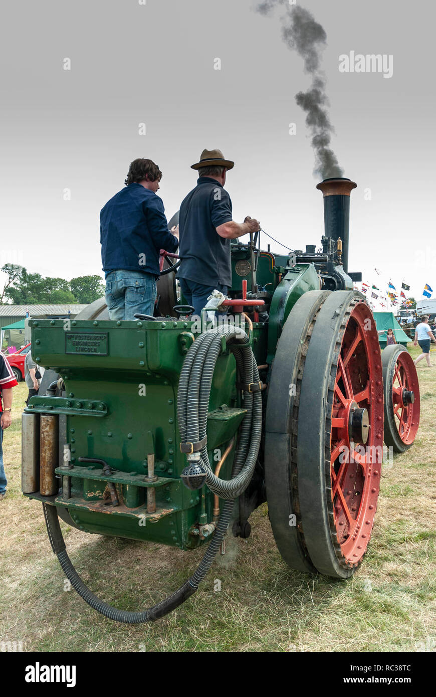 Vintage traction engine at Preston Steam Rally, Kent, England Stock ...