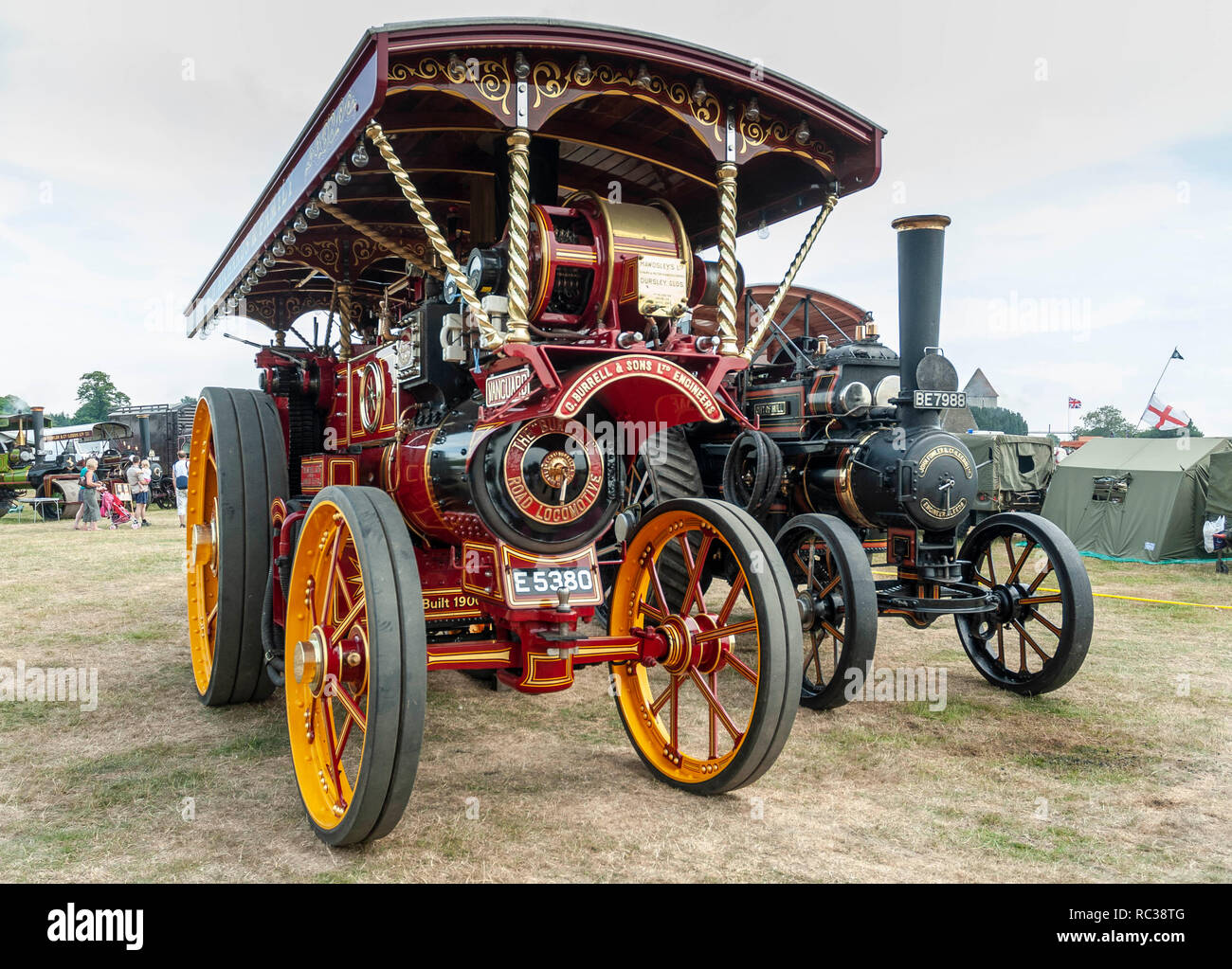 Vintage traction engines at Preston Steam Rally, Kent, England Stock ...