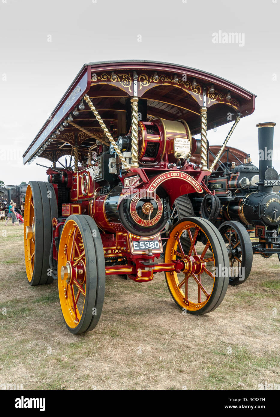 Vintage traction engine at Preston Steam Rally, Kent, England Stock ...