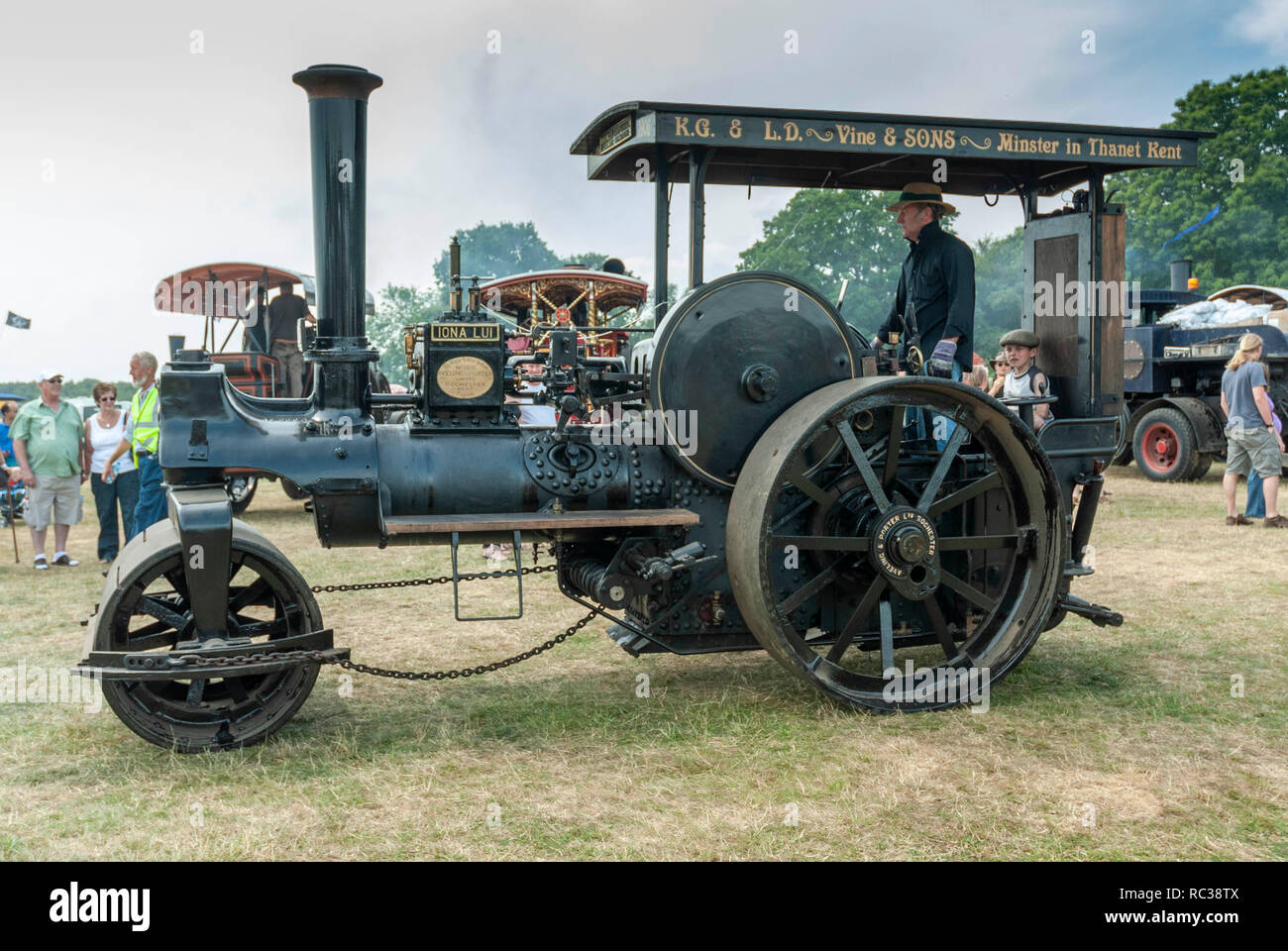 Vintage traction engines at Preston Steam Rally, Kent, England Stock ...