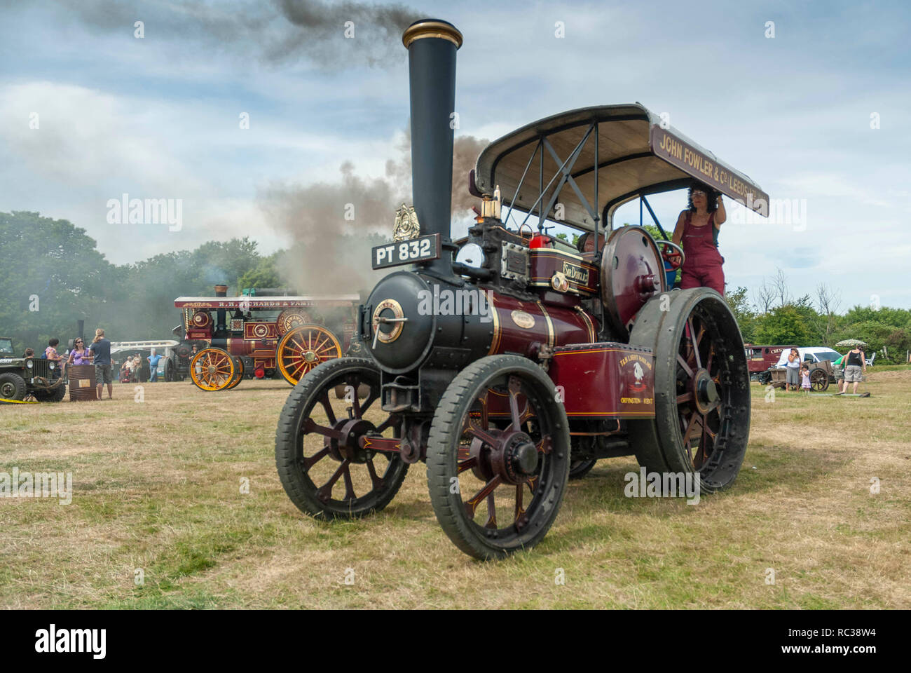 Vintage traction engines at Preston Steam Rally, Kent, England Stock ...