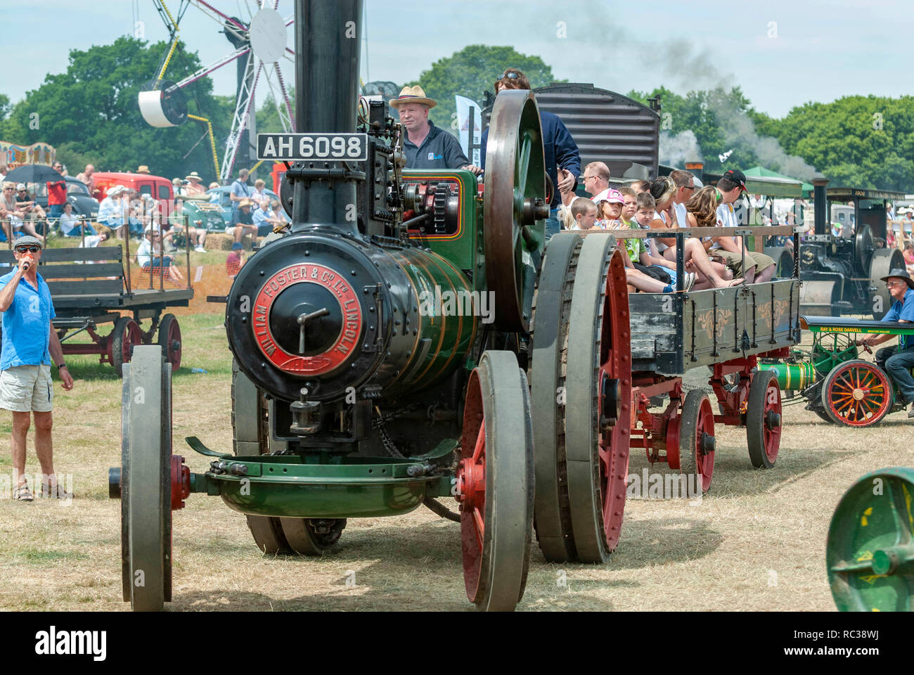 Vintage traction engines at Preston Steam Rally, Kent, England Stock ...
