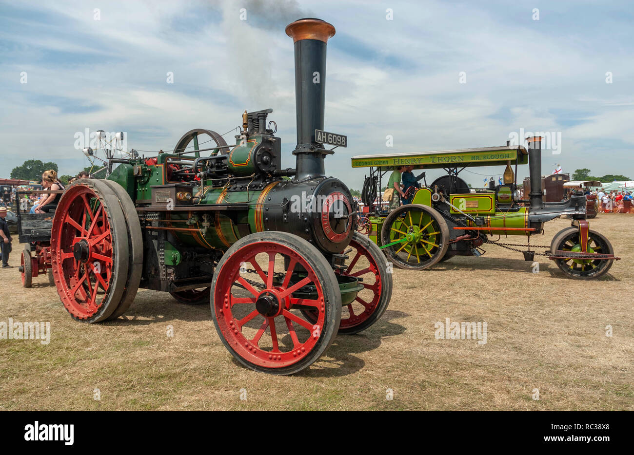 Vintage traction engines at Preston Steam Rally, Kent, England Stock ...